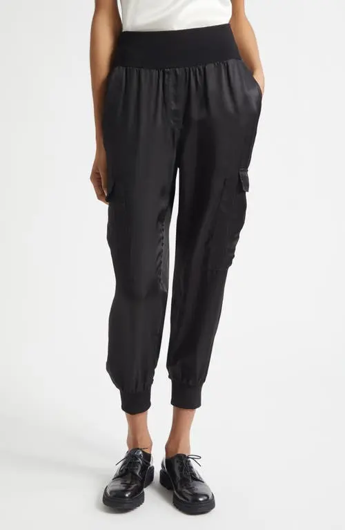 Cinq À Sept Giles Cropped Cargo Joggers - Blk