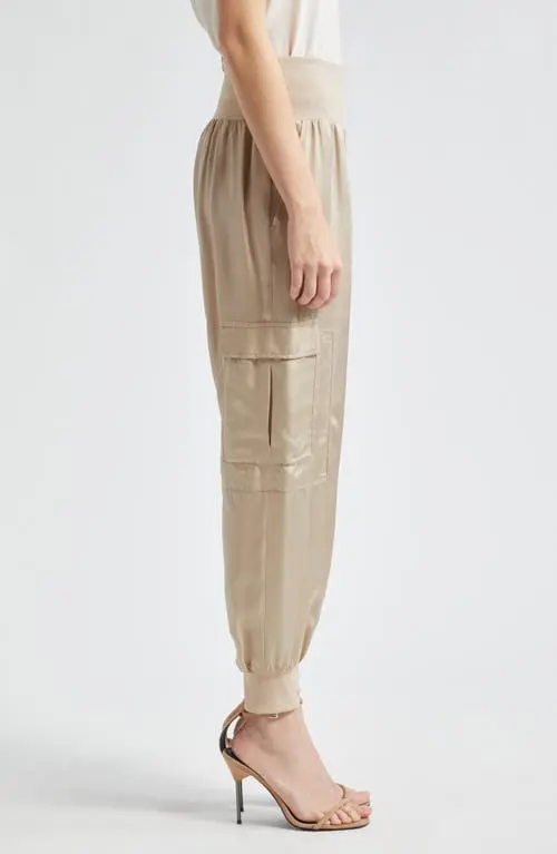 Cinq À Sept Giles Cropped Cargo Joggers - Khaki