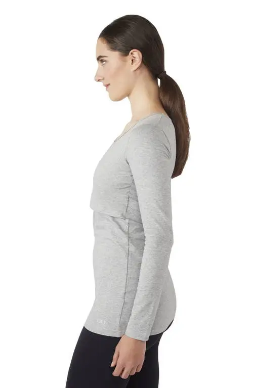 MODERN ETERNITY Maternity/nursing Tee - Steel Grey Melange