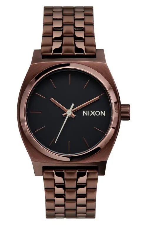 Nixon Medium Time Teller Bracelet Watch - Chocolate/black Coffee