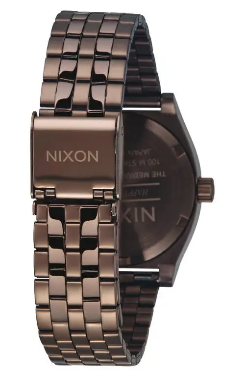 Nixon Medium Time Teller Bracelet Watch - Chocolate/black Coffee