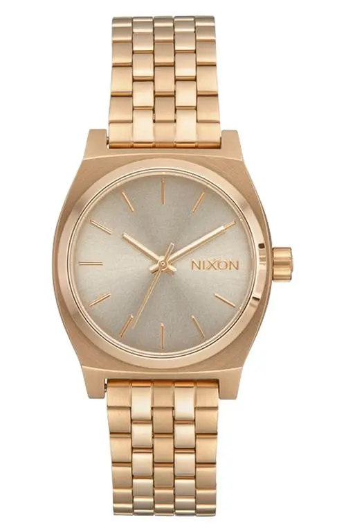 Nixon Medium Time Teller Bracelet Watch - Light Gold/vintage White