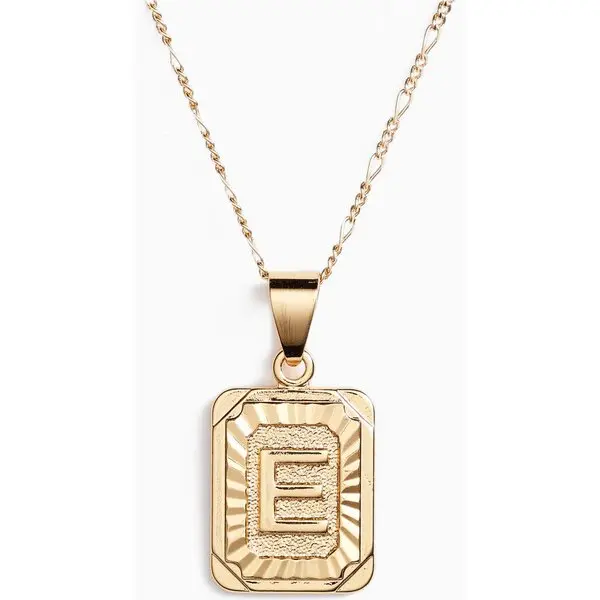 BRACHA Initial Pendant Necklace - Gold-e