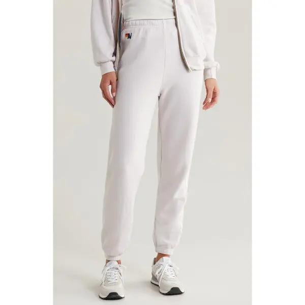 Aviator Nation Stripe Track Pants - Dove Grey/white Grey