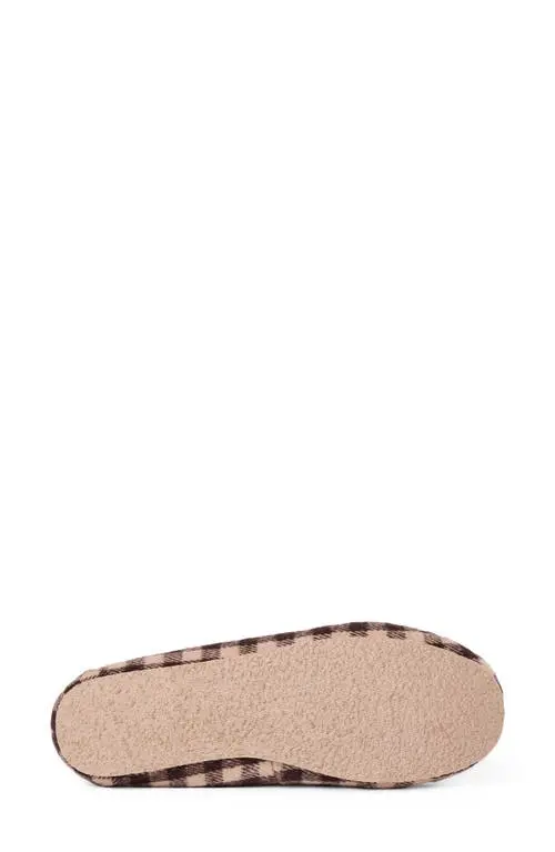 Minnetonka Cally Slipper - Brown Gingham Plaid