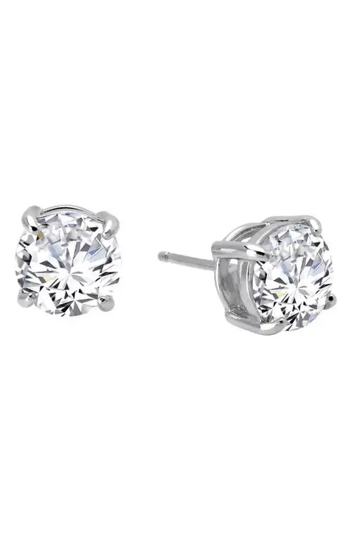 Lafonn Simulated Diamond Stud Earrings - Silver/ Clear