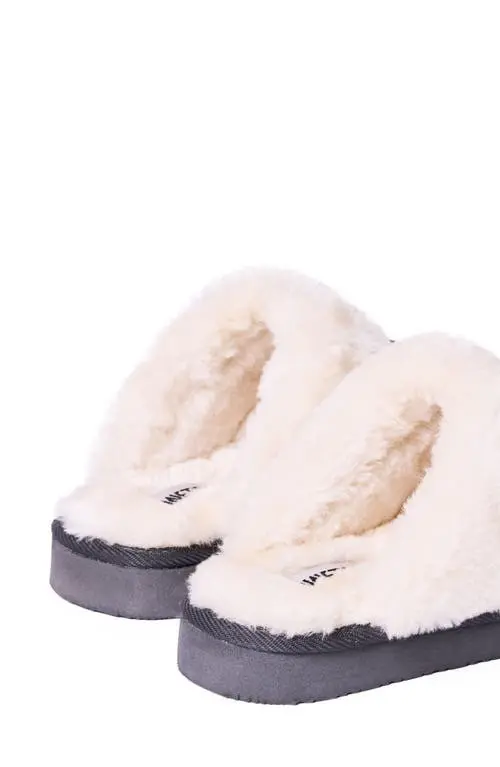 Minnetonka Chesney Mule Slipper - Charcoal Suede