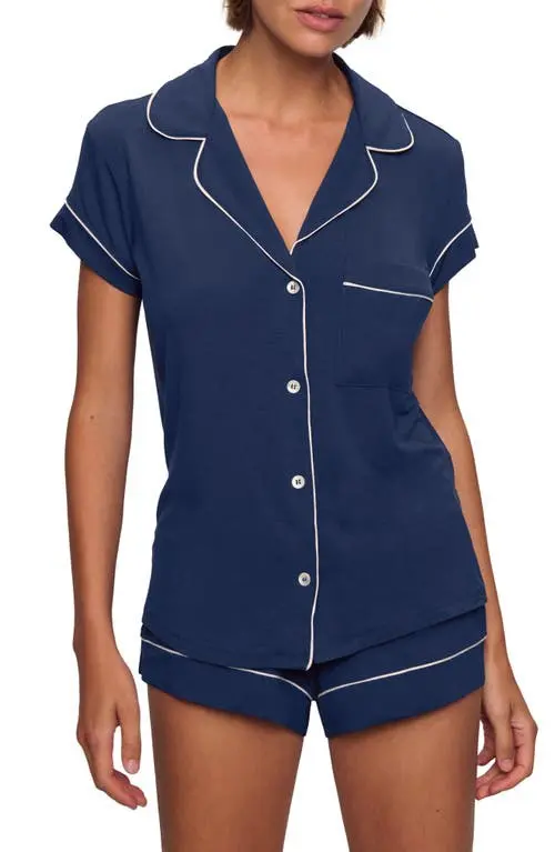 Eberjey Gisele Short Pajamas - Navy/ivory