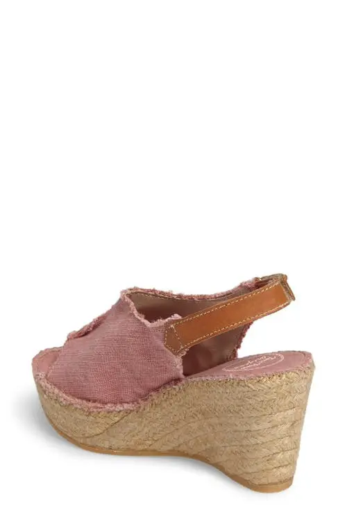 TONI PONS Lugano Espadrille Wedge Sandal - Light Pink Fabric