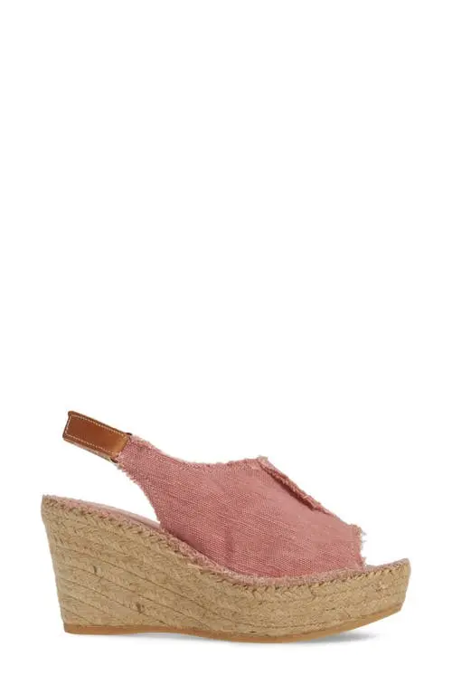 TONI PONS Lugano Espadrille Wedge Sandal - Light Pink Fabric