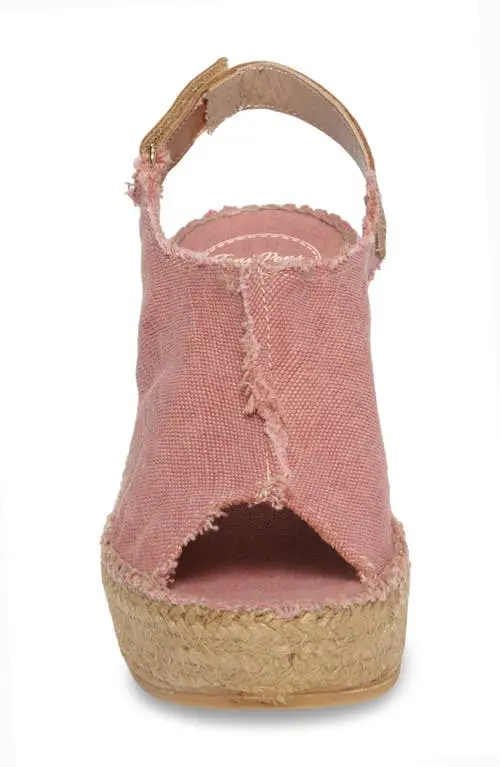 TONI PONS Lugano Espadrille Wedge Sandal - Light Pink Fabric