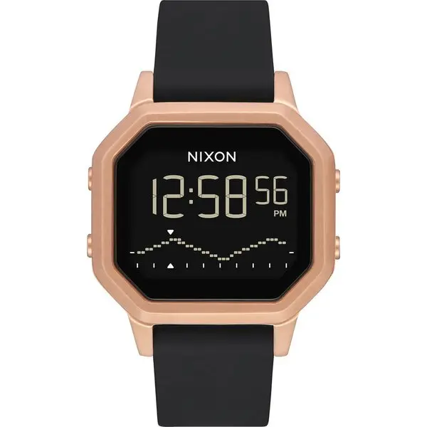 Nixon Siren Digital Watch - Black/rose Gold