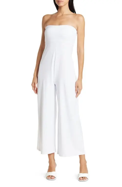 Susana Monaco Strapless Wide-leg Jumpsuit - Sugar