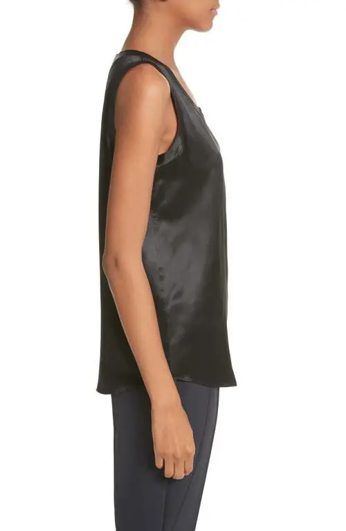 Lafayette 148 New York Perla Reversible Silk Tank - Black