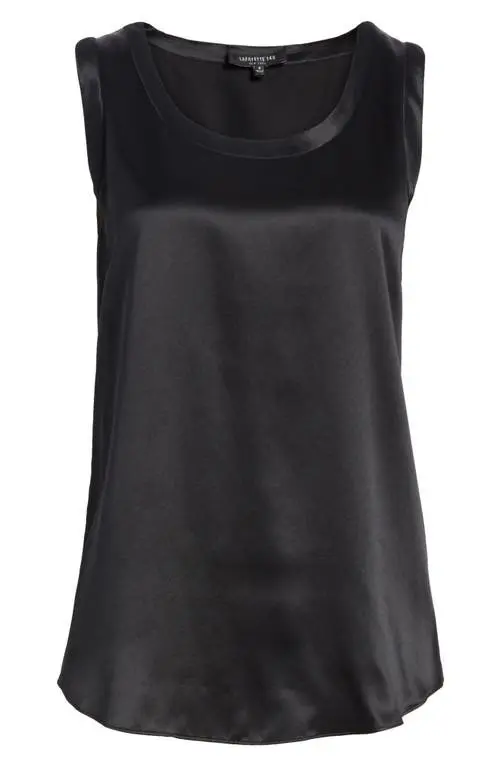 Lafayette 148 New York Perla Reversible Silk Tank - Black