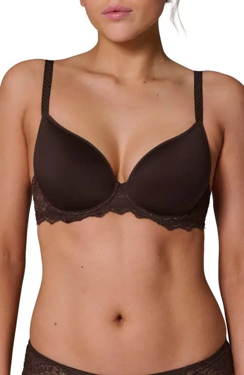Simone Perele Caresse Underwire Plunge Bra - Cocoa
