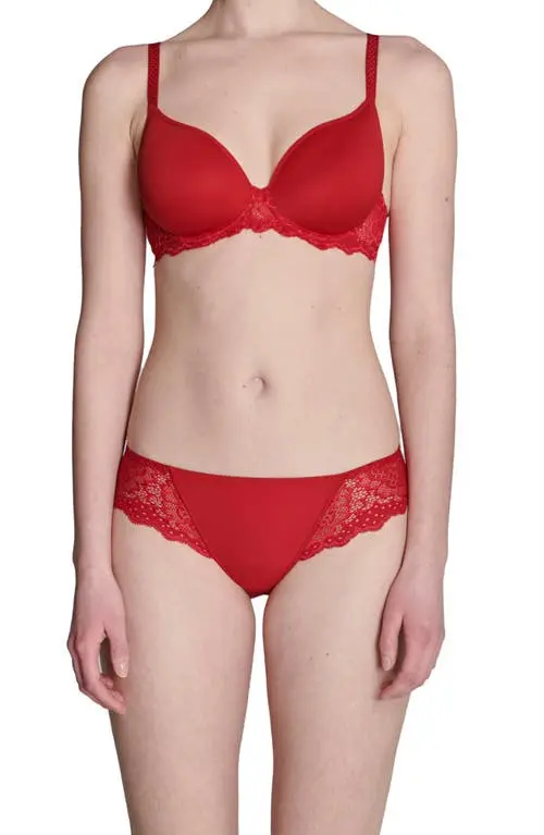 Simone Perele Caresse Underwire Plunge Bra - Tango Red