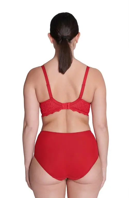 Simone Perele Caresse Underwire Plunge Bra - Tango Red