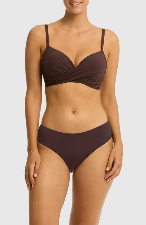 SEA LEVEL Mid Bikini Bottom - Cocoa