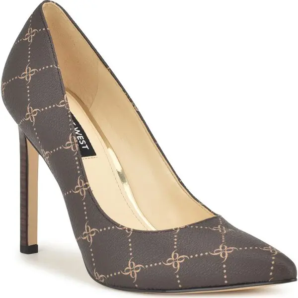 Nine West Tatiana Pointed Toe Stiletto Pumps - Dark Brown