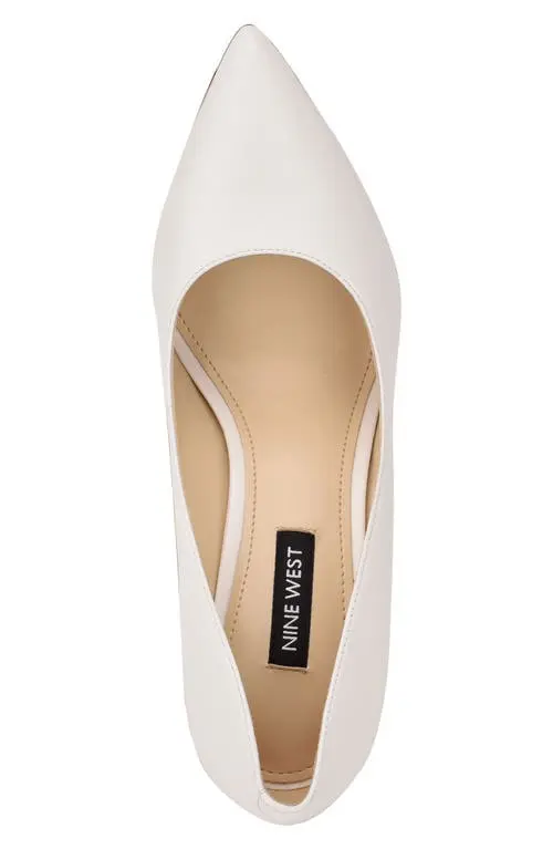 Nine West Tatiana Pointed Toe Stiletto Pumps - White Leather
