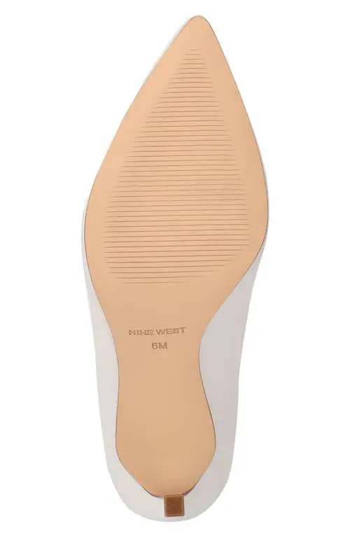 Nine West Tatiana Pointed Toe Stiletto Pumps - White Leather