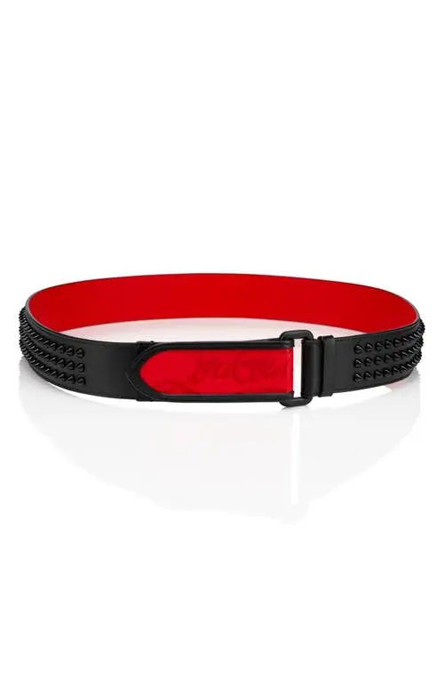 CHRISTIAN LOUBOUTIN Loubi Spike Belt - Black/loubi/black