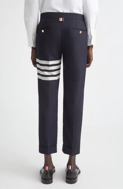 Thom Browne 4-bar Cropped Skinny Trousers - Navy