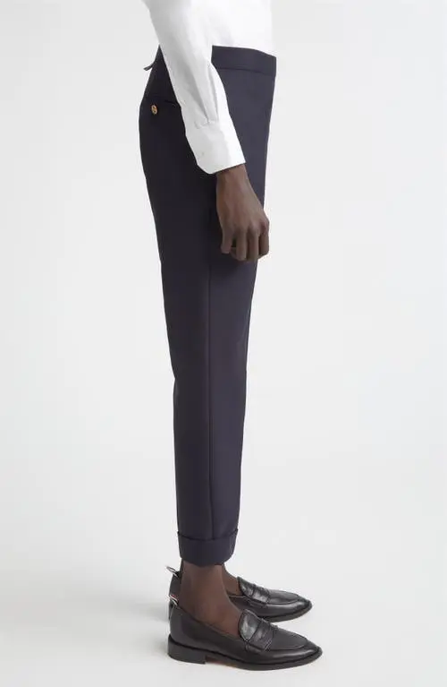 Thom Browne 4-bar Cropped Skinny Trousers - Navy