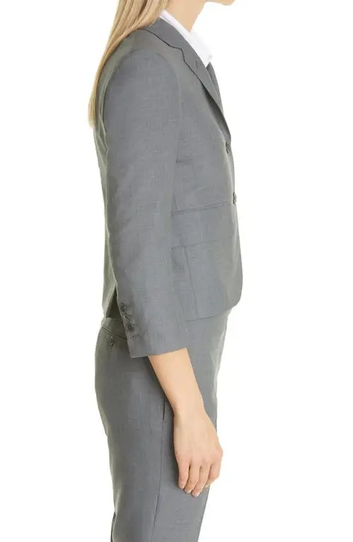 Thom Browne Stripe Wool Sport Coat - Med Grey