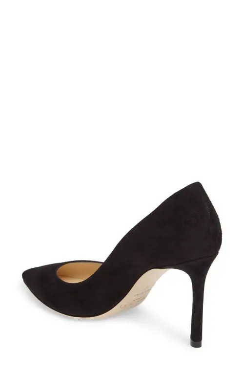 JIMMY CHOO Romy 85 Suede Pumps - Black