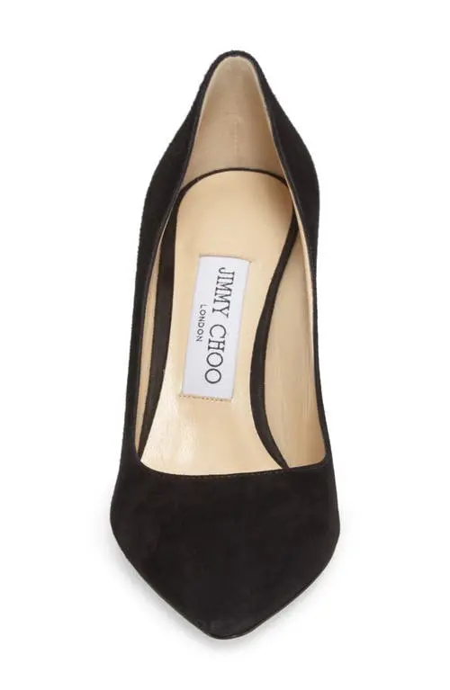 JIMMY CHOO Romy 85 Suede Pumps - Black
