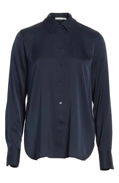 Vince Slim Silk Blouse - Coastal