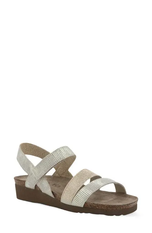 Naot Krista Sandal - Platinum Stripe/gold