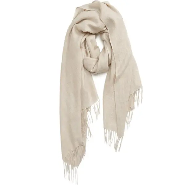 Nordstrom Tissue Weight Wool & Cashmere Scarf - Beige Oatmeal Heather