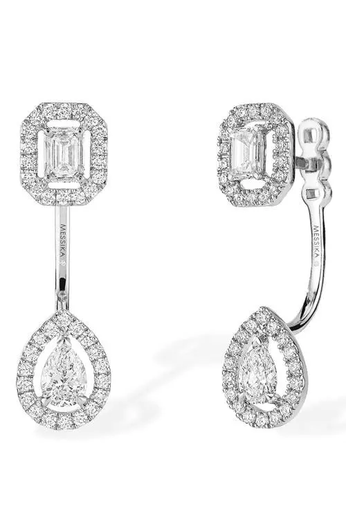 Messika My Twin Diamond Ear Jackets - White Gold