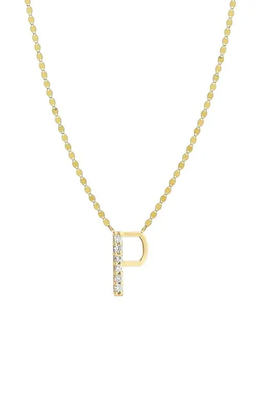 Lana Jewelry 14k Gold Initial Pendant Necklace - Yellow Gold