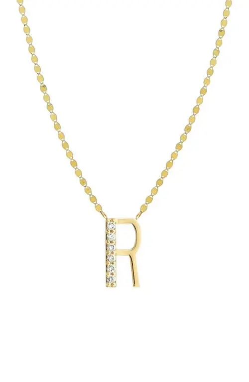 Lana Jewelry 14k Gold Initial Pendant Necklace - Yellow Gold