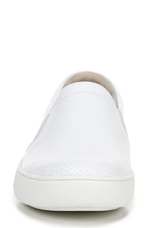 Naturalizer Marianne Slip-on Sneakers - White Perforated Leather