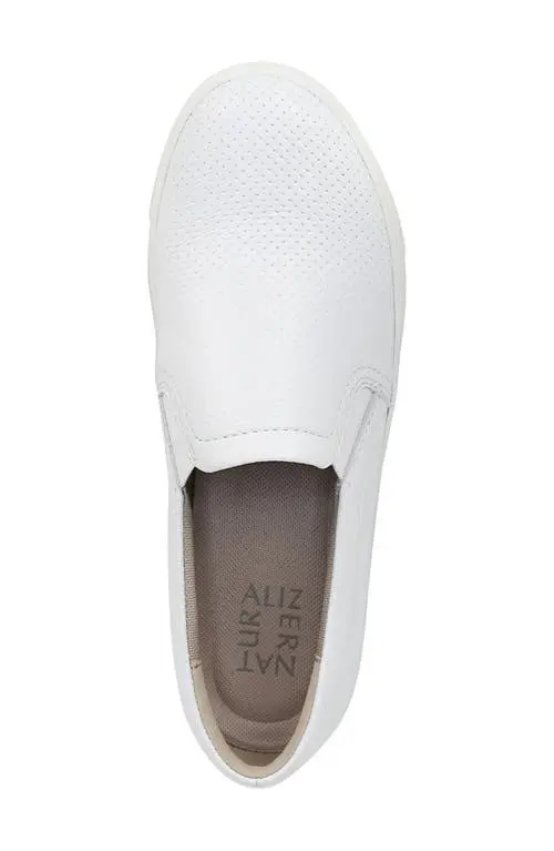 Naturalizer Marianne Slip-on Sneakers - White Perforated Leather