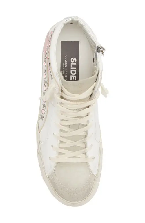 GOLDEN GOOSE Slide High-top Sneaker - White/ice/pink