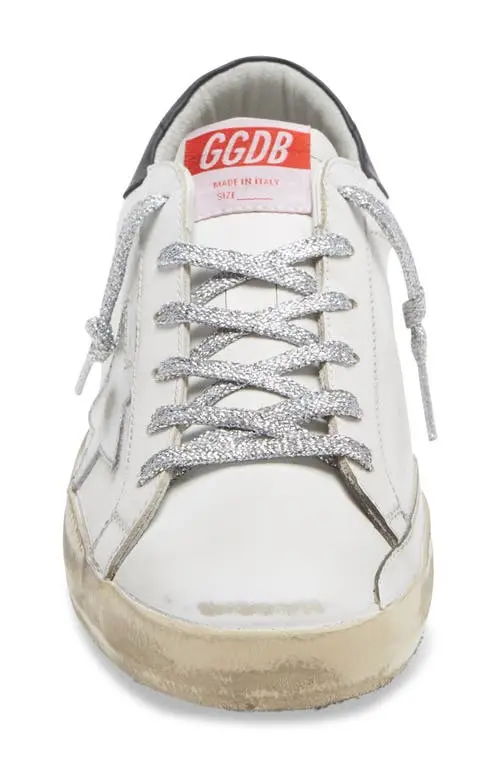 GOLDEN GOOSE Super-star Low-top Sneaker - White Leather/ Metallic Silver