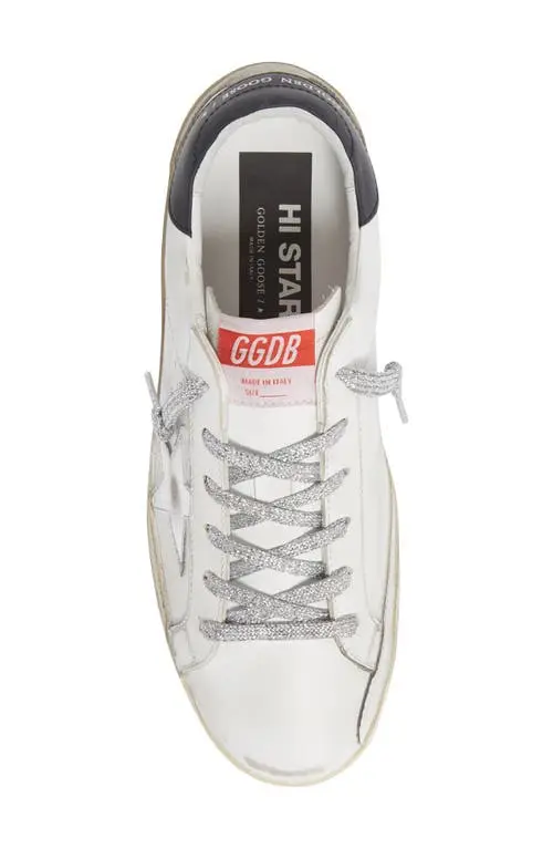 GOLDEN GOOSE Super-star Low-top Sneaker - White Leather/ Metallic Silver