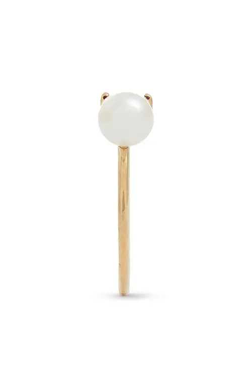 POPPY FINCH Ruby Baguette & Genuine Pearl Open Ring