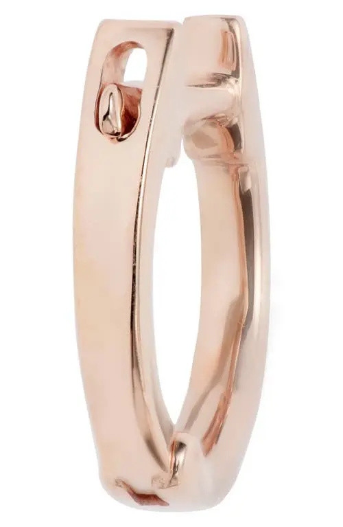 Ef Collection Mini Diamond Hoop Earrings - Rose Gold