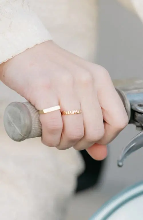 Kris Nations Mama Script Ring