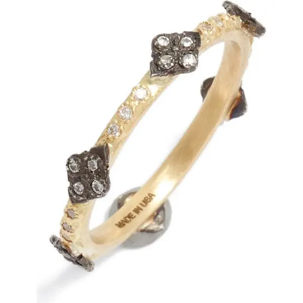 Armenta Old World Diamond Station Ring - Gold