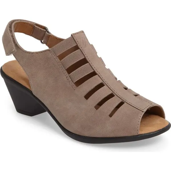COMFORTIVA Faye Sandals - Grey Nubuck Leather