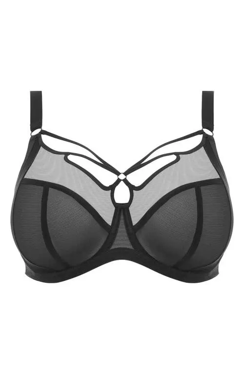Elomi Sachi Full Figure Underwire Plunge Bra - Black