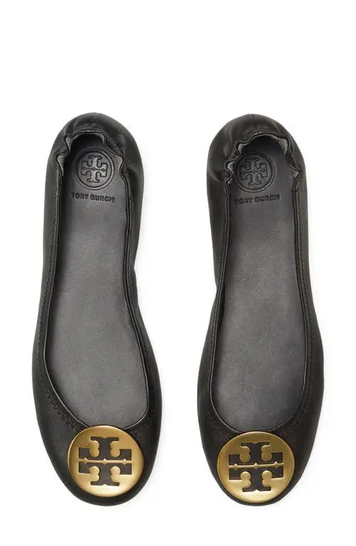 Tory Burch Minnie Travel Ballet Flat - Perfect Black/gold